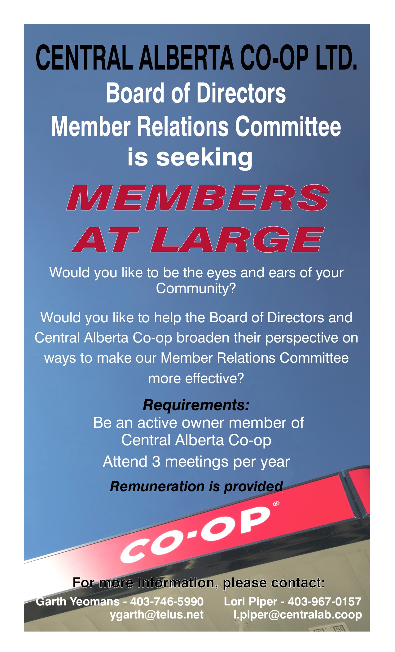 Members at Large | Central Alberta Co-op